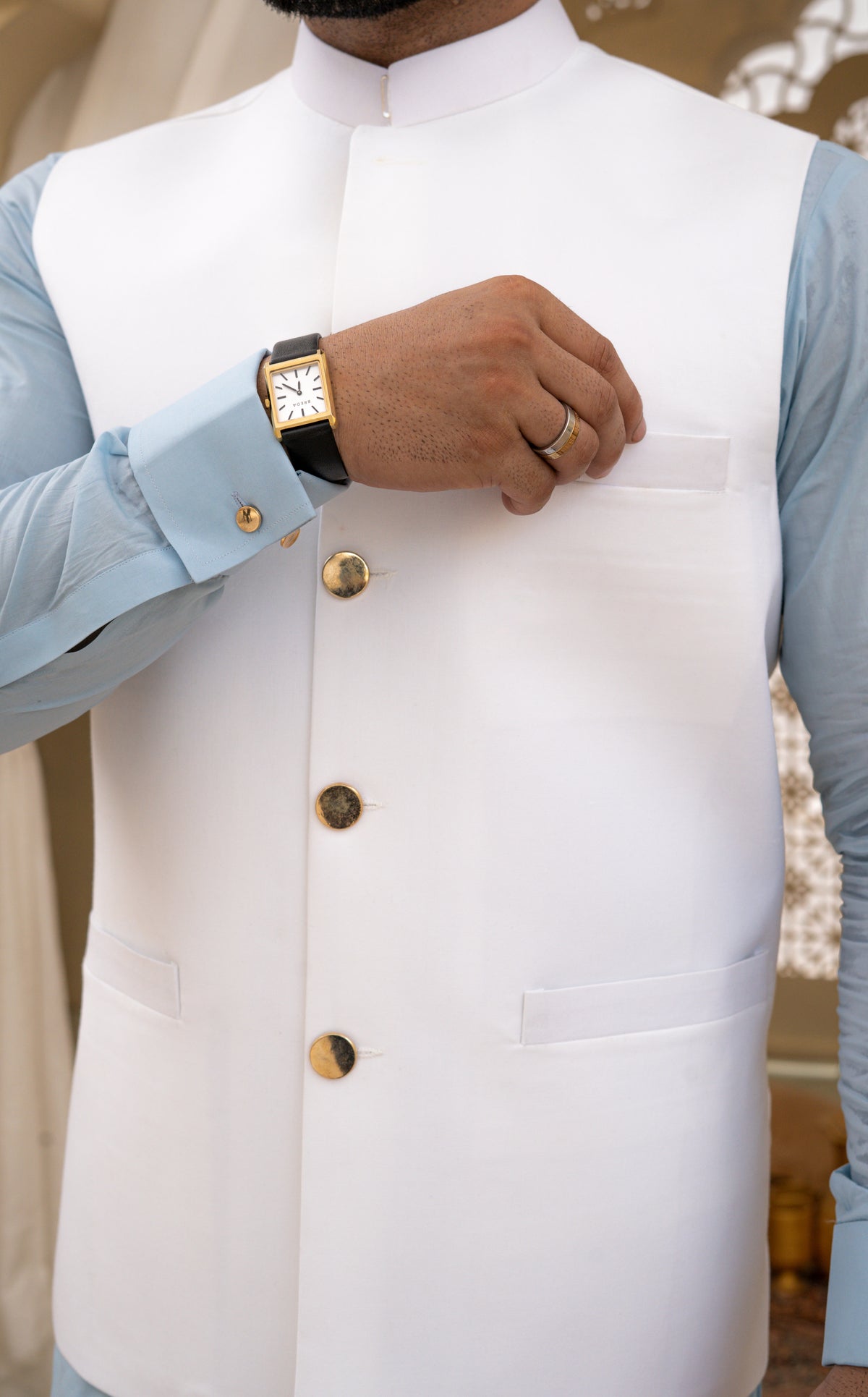 Classic Plain White Waistcoat – Shadani&Co